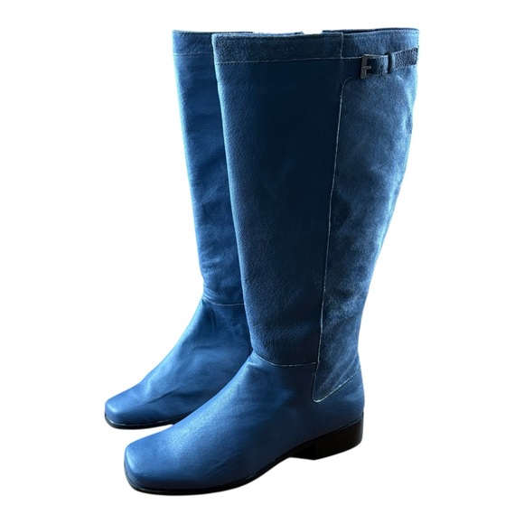 Valley Lane | Shoes | Valley Lane Blue Heeled Boots Cheryl | Poshmark